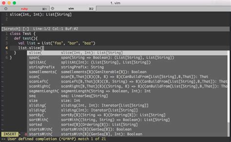 Scala In Vim