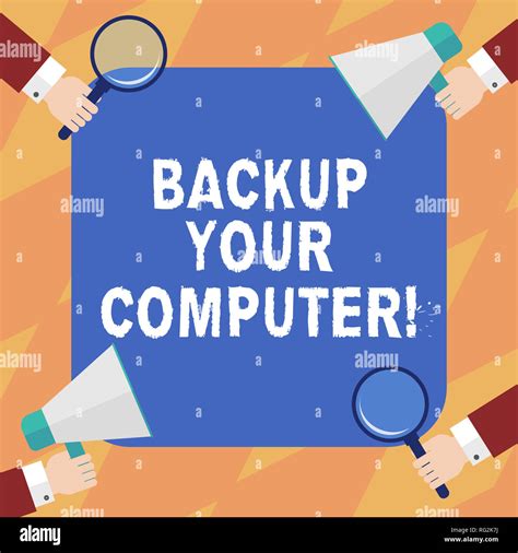 Text Sign Showing Backup Your Computer Conceptual Photo Produce Exact Copy In Case Of Equipment