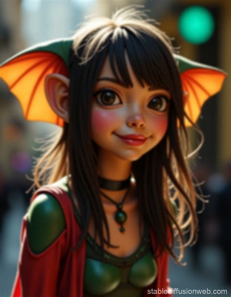 Gremlin Woman Outfit Stable Diffusion Online