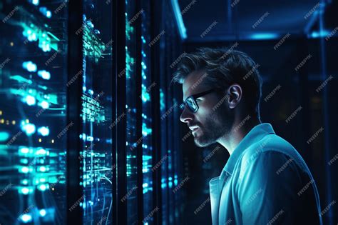 Premium Ai Image Techsavvy Programmer Excels In Data Analysis And