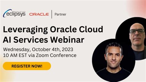 Eclipsys Solutions Inc On Linkedin Leveraging Oracle Cloud Artificial Intelligence Ai