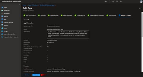 Windows Intune Configuring Absolute Secure Access For Use With