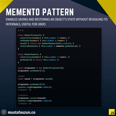 Javascript Memento Pattern Mustafa Ateş Uzun Blog