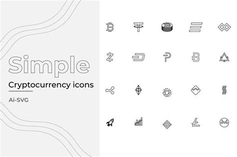 Simple Cryptocurrency Icons Pack 3 Graphic By Perfectdesignbox · Creative Fabrica
