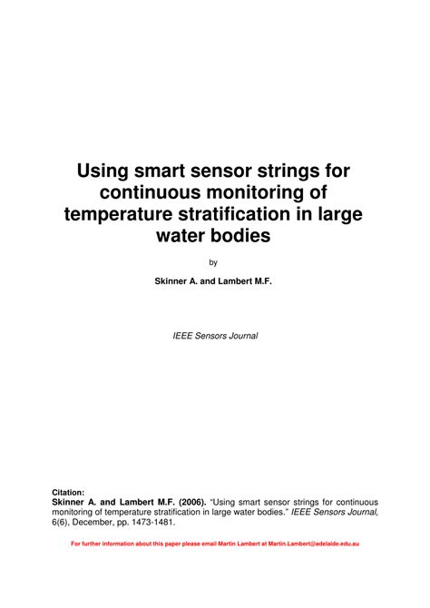 Pdf Using Smart Sensor Strings For Continuous Monitoring Of