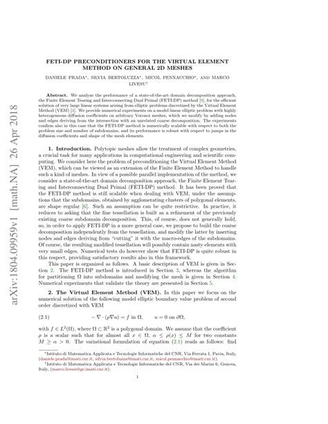 pdf feti dp preconditioners for the virtual element method on general