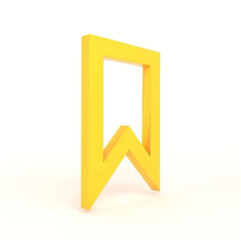 Premium Photo Bookmark Button Left Side With White Background