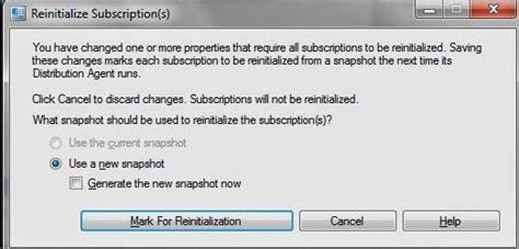 Why Cant I Reinitialize My Subscriber Sqlservercentral