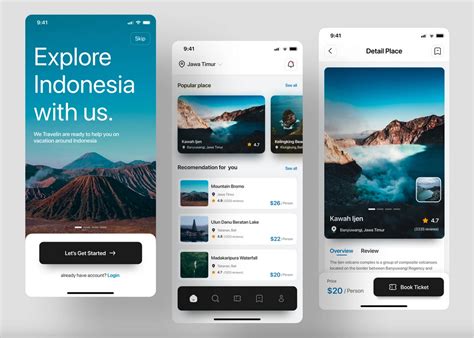Implementasi Travel Mobile App Ui Dari Dribbble Ke Flutter Code By Angga Nugraha Medium