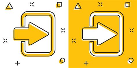 코믹 스타일의 벡터 만화 입구 문 아이콘 출구 문 개념 일러스트 그림 그림 출입구 입구 사업 스플래시 효과 개념 가까이 옴에 대한 스톡 벡터 아트 및 기타 이미지 Istock