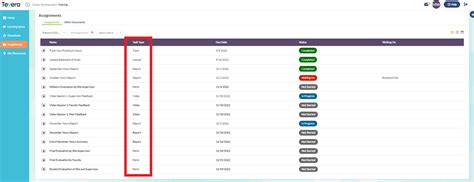 The Assignments Workspace For Students