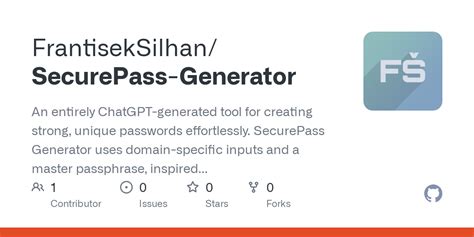 Github Frantiseksilhansecurepass Generator An Entirely Chatgpt