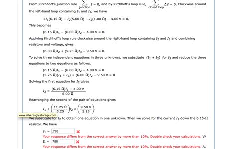 Solved From Kirchhoff s junction rule Σ 1 0 and by Chegg com