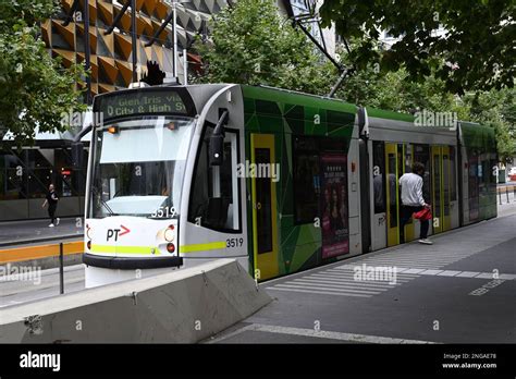 Yarra Trams D Class Or Combino Tram At A Stop On Swanston St As A