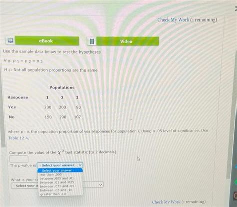solved use the sample data below to test the hypotheses