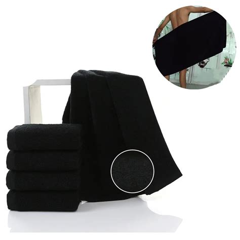 프리미엄 블랙 핸드 타월 면 100 울트라 소프트 고흡수성 600gsm 호텔 및 스파 품질 티몬