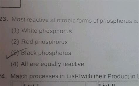 23 Most Reactive Allotropic Forms Of StudyX