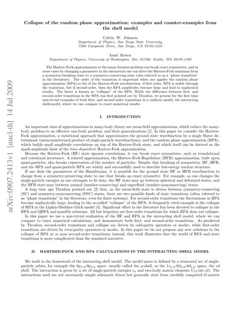 pdf collapse of the random phase approximation examples and counter