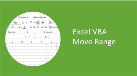 Excel Vba Move Range Youtube