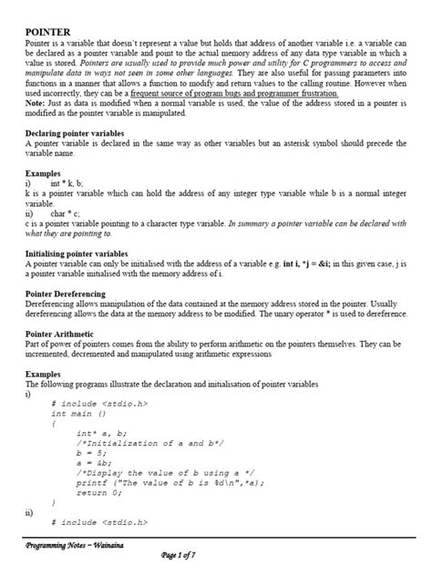 Pointers And User Defined Types Pdf Pointer Computer Programming