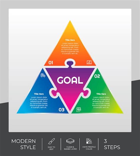 Premium Vector Puzzle Step Infographic Vector Design With 3 Steps Colorful Style For