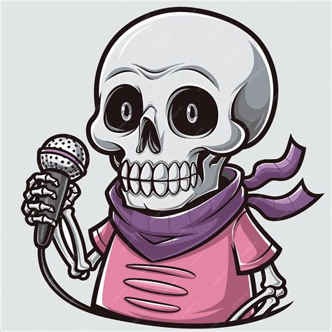 로고 템플릿 등을 위한 치비 골격과 두개골 터 프리미엄 Ai 생성 벡터