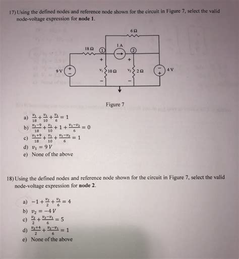 Solved 17 Using The Defined Nodes And Reference Node Shown Chegg