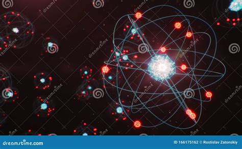 D Illustration Atomic Structure Atom Is The Smallest Level Of Matter That Forms Chemical