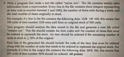 Solved Write A Program That Reads A Text File Called