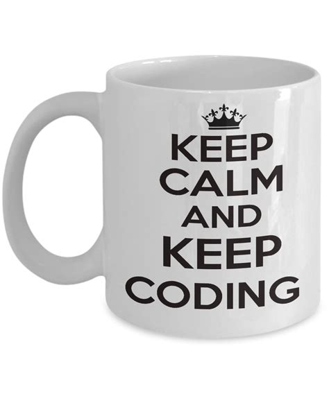 keep calm and keep coding coffee mug