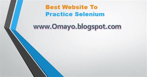 selenium by arun best website to practice selenium