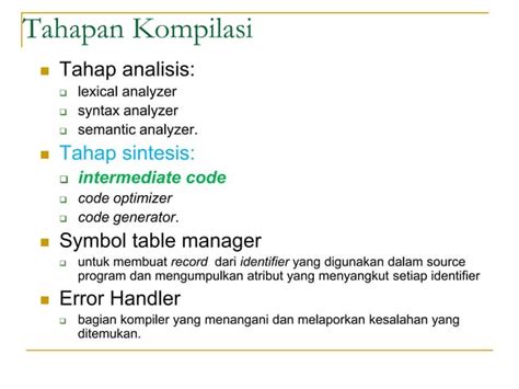 Intermediate Code Kode Antara Pptx