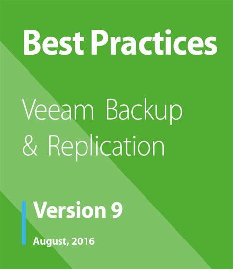veeam backup and replication best practices