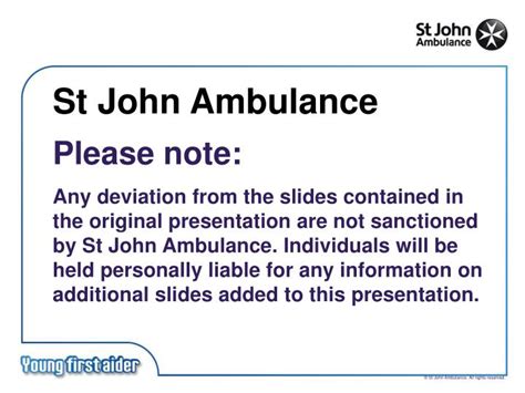 PPT St John Ambulance PowerPoint Presentation Free Download ID