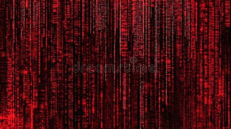 Binary Code Abstract Background Particles Falling Like Rain With Bokeh Effect From A Bright