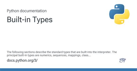 Built In Types — Python 3135 Documentation