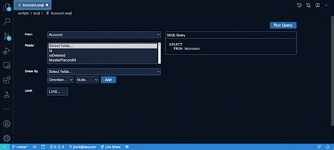 soql query builder in vs code salesforce