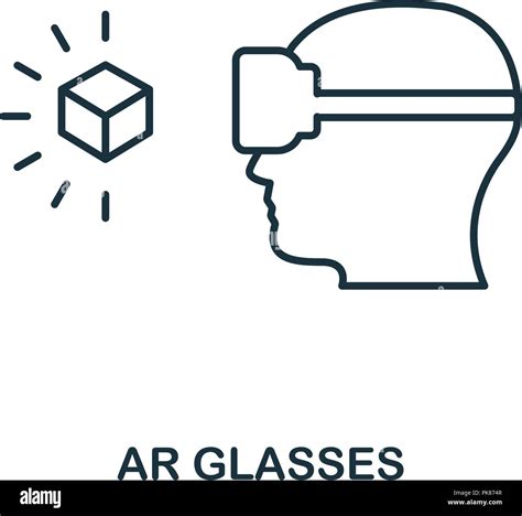 Augmented Reality Glasses Icon Monochrome Style Design From Visual Device Collection Ui Pixel