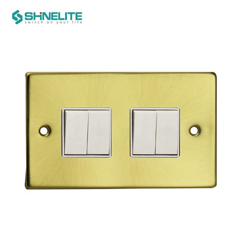 Shinelite Stainless Switch Metal Mm Gang Metal Electrical Switch New Popular Design