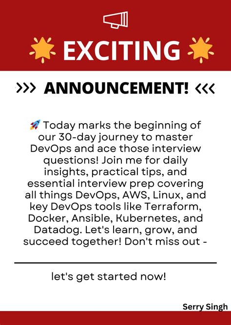 Join Me On A 30 Day Devops Journey Serry Singh Posted On The Topic