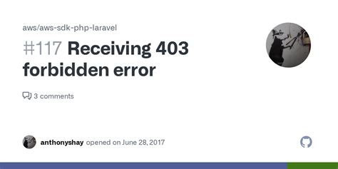 Receiving 403 Forbidden Error · Issue 117 · Awsaws Sdk Php Laravel · Github