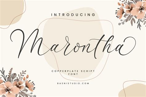 Marontha Copperplate Script Font Basnistudio