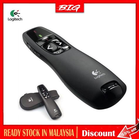 Logitech R400 Wireless Presenter Laser Pointer Ppt Usb Shopee Malaysia
