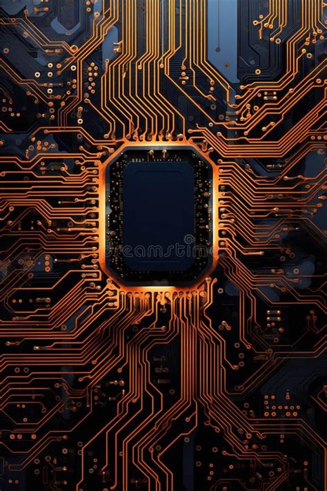 Inner And Outer Circuit Board Motherboard Abstract Background