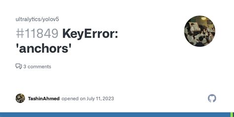 keyerror anchors · issue 11849 · ultralytics yolov5 · github