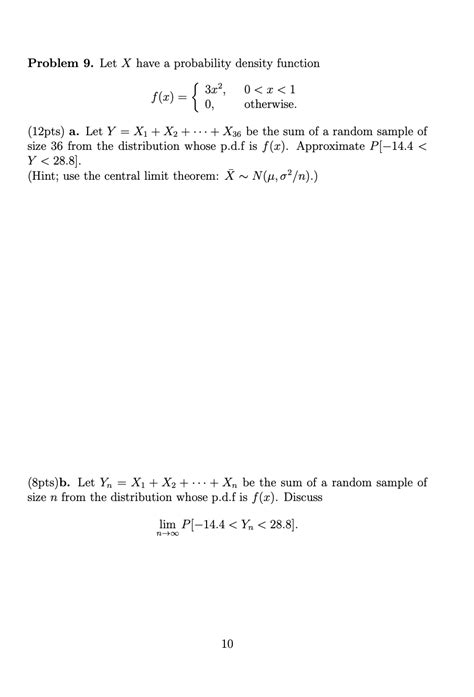 Solved Problem 9 Let X Have A Probability Density Chegg Com