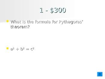 Pythagorean Theorem Jeopardy By Bria S Store TPT