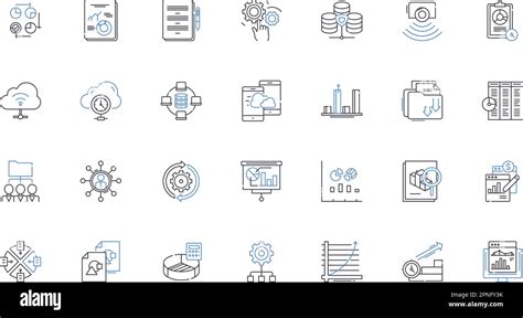 Cloud Storage Line Icons Collection Accessibility Backup