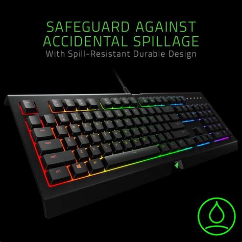 Razer Cynosa Chroma Membrane Gaming Keyboard With Razer Chroma Rgb Rugged Water Resistant Design