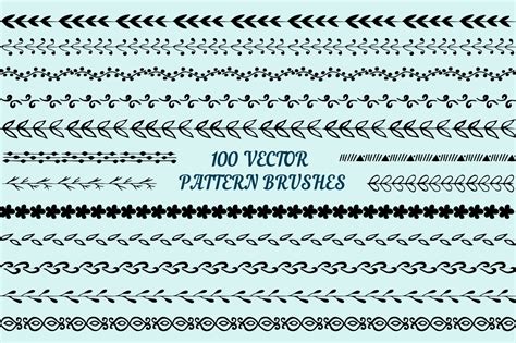 100 Vector Pattern Brushes On Behance
